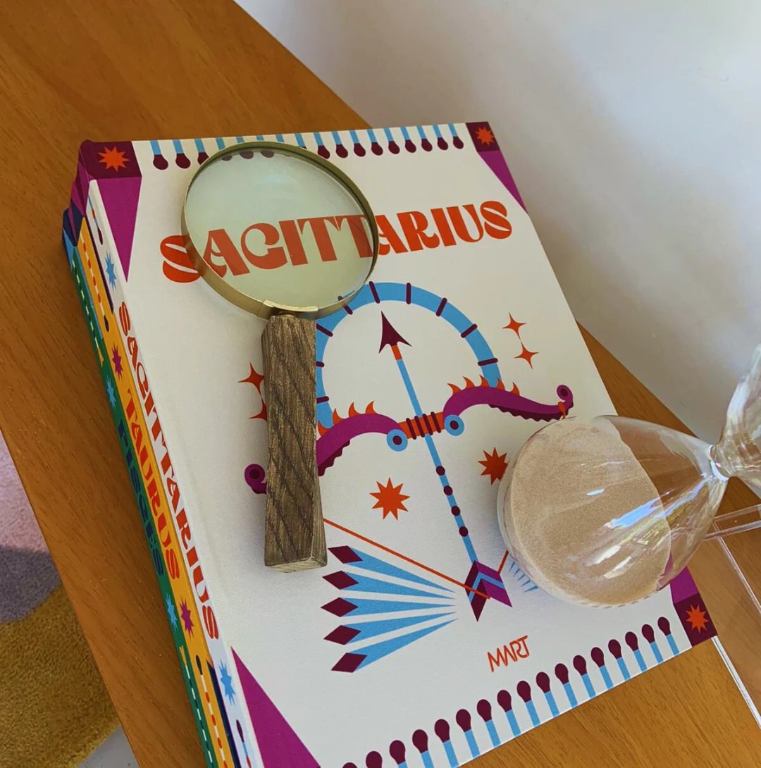 Livro Caixa Organizadora 100% Mdf Signos 3x25x34cm Libra